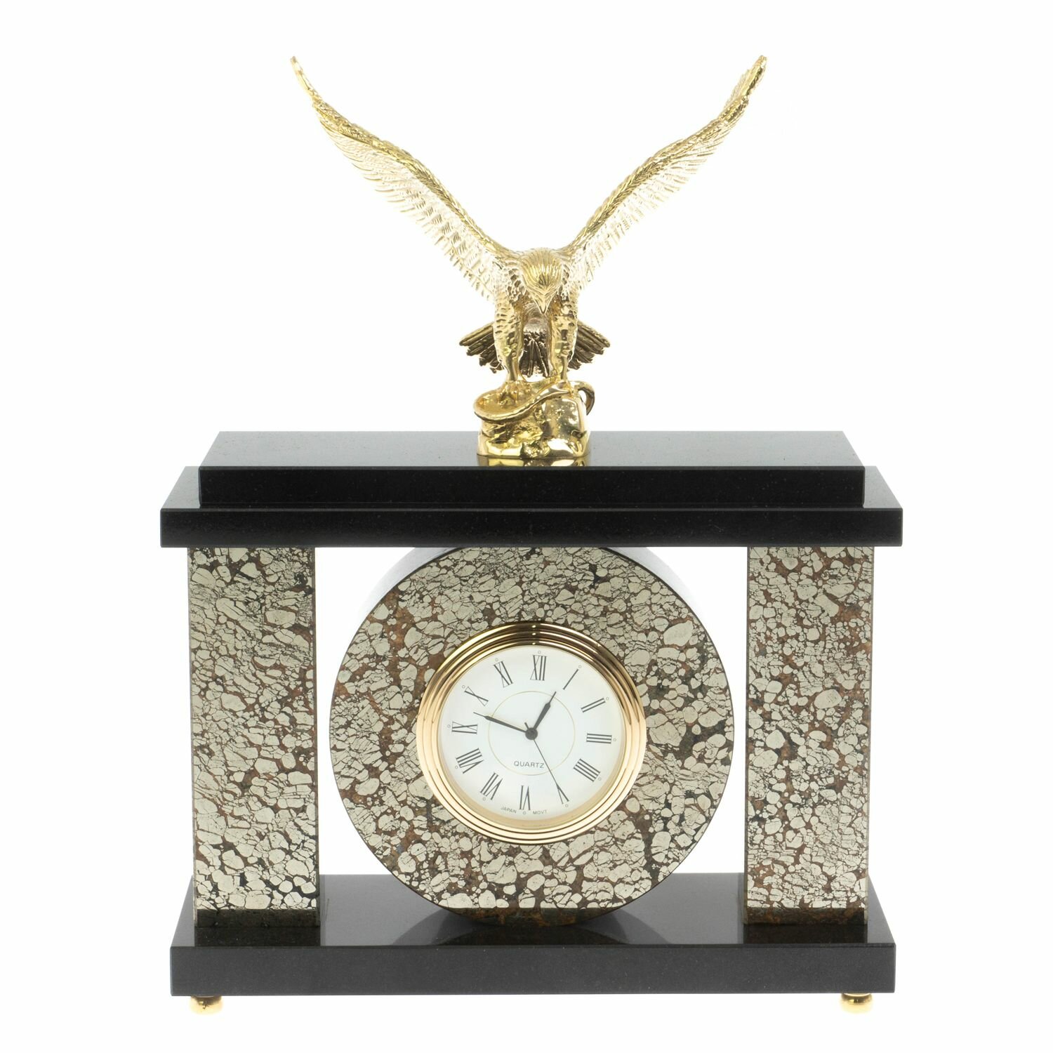 Часы "Орел" из камня пирит