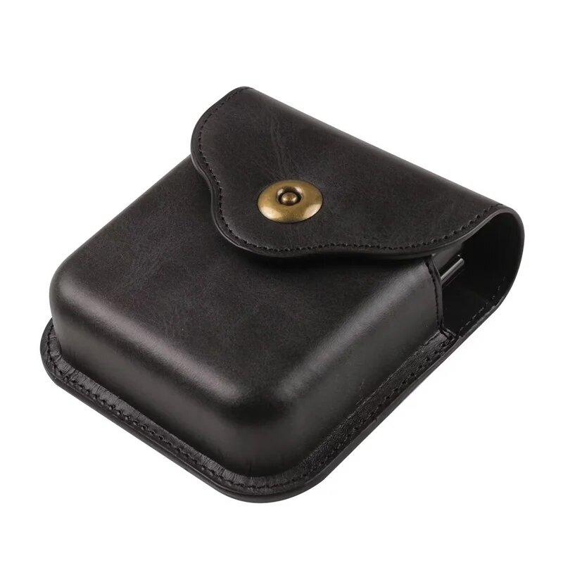 Модный кожаный чехол на ремень с магнитной кнопкой для Samsung Galaxy Z Flip 7, 6, 5, 4, 3, поясная сумка Черный, Z Flip7