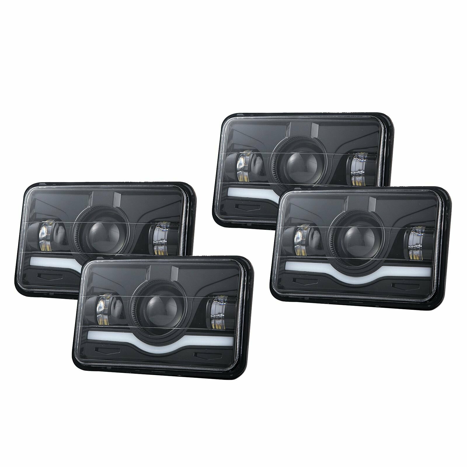 4 шт. 4x6-дюймовые светодиодные фары, 5-дюймовые прямоугольные фары