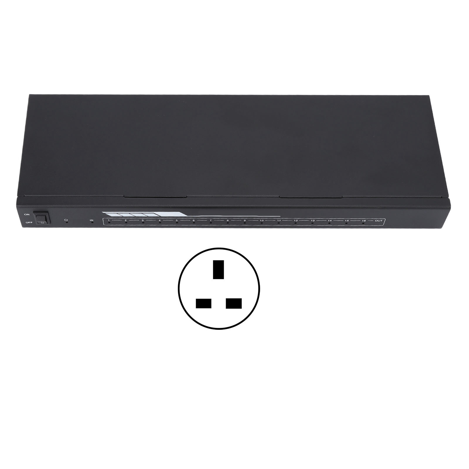 4K HD мультимедийный интерфейсный разветвитель с частотой обновления 60 Гц для офиса, учебного класса, конференц-зала, вилка 100–240 В (Великобритания)