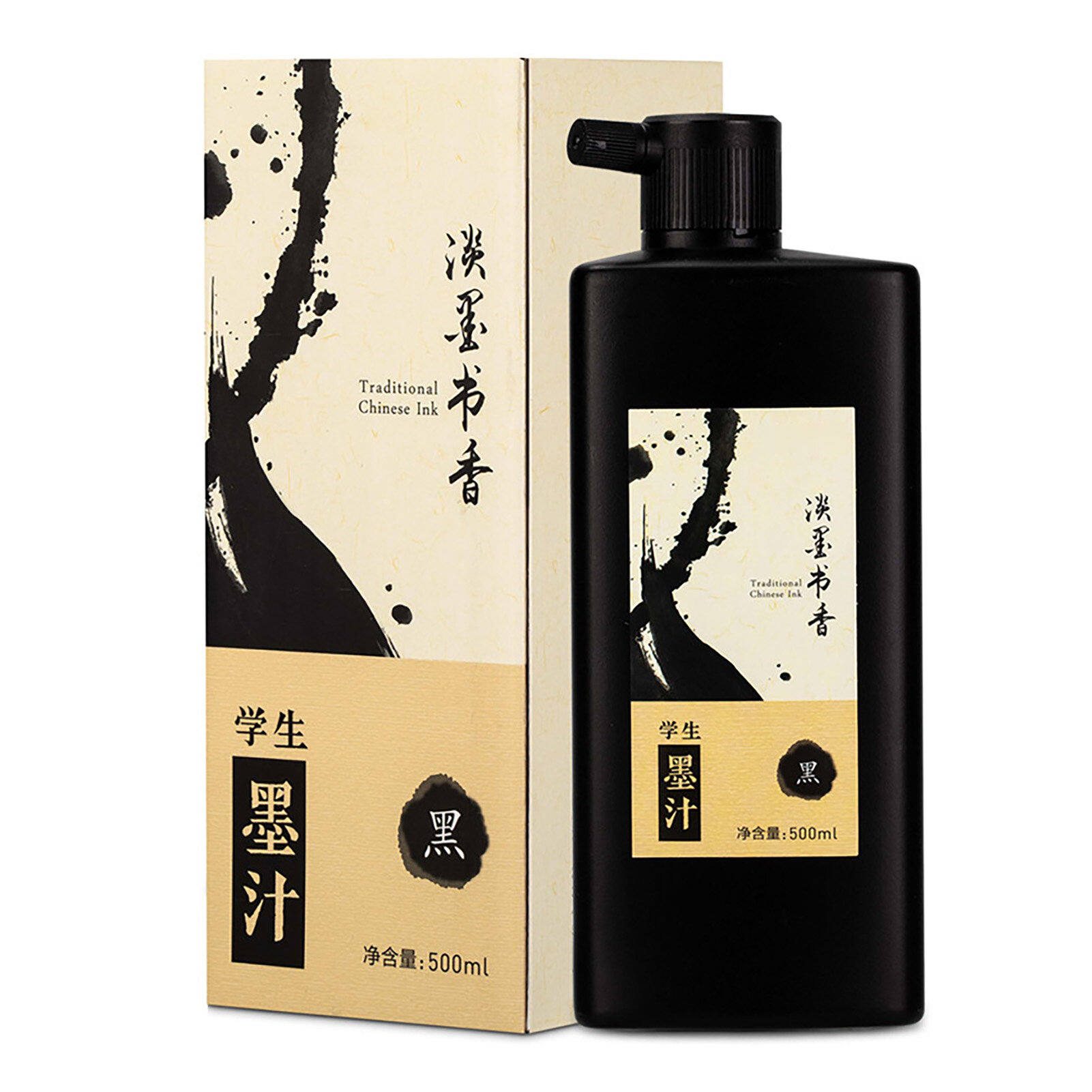 Жидкие чернила для рисования, письма, художественного творчества, каллиграфии, 500 мл, черные.