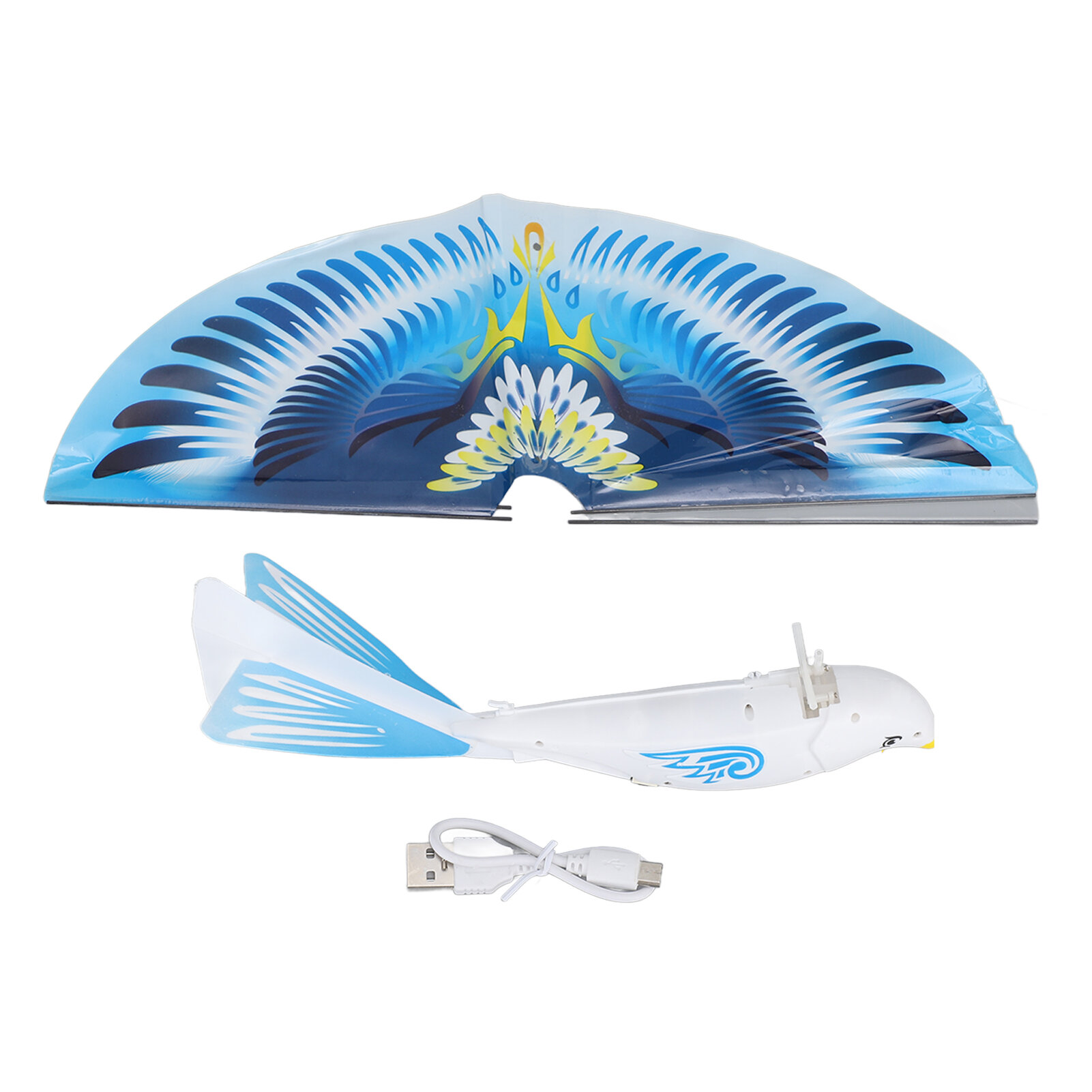 Самолет летающий голубь игрушка USB порт синий 75 мАч светодиодный цветной свет электронная летающая птица игрушка для мальчиков и девочек