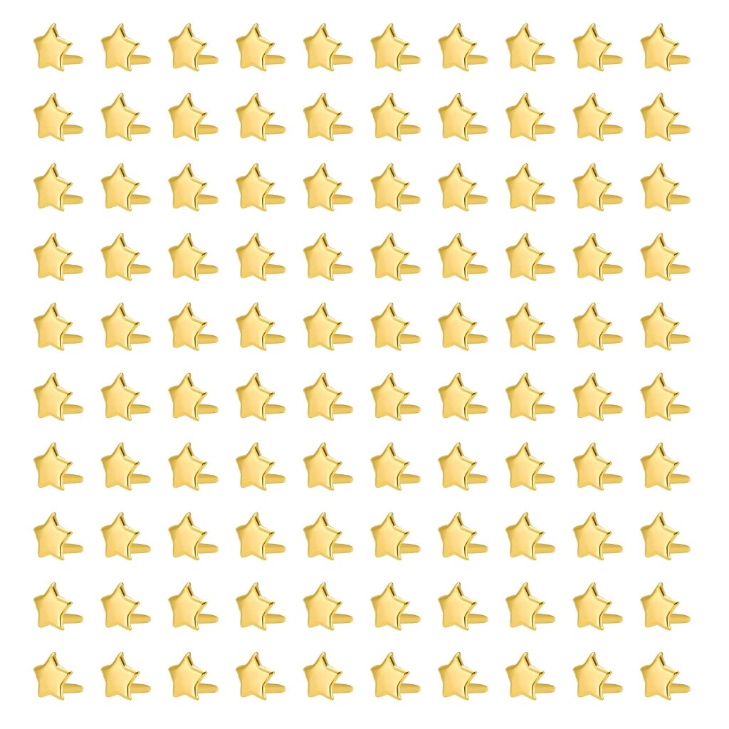 (1 упаковка 100 капсул) Золотые пятизвездочные ногти на две стопы