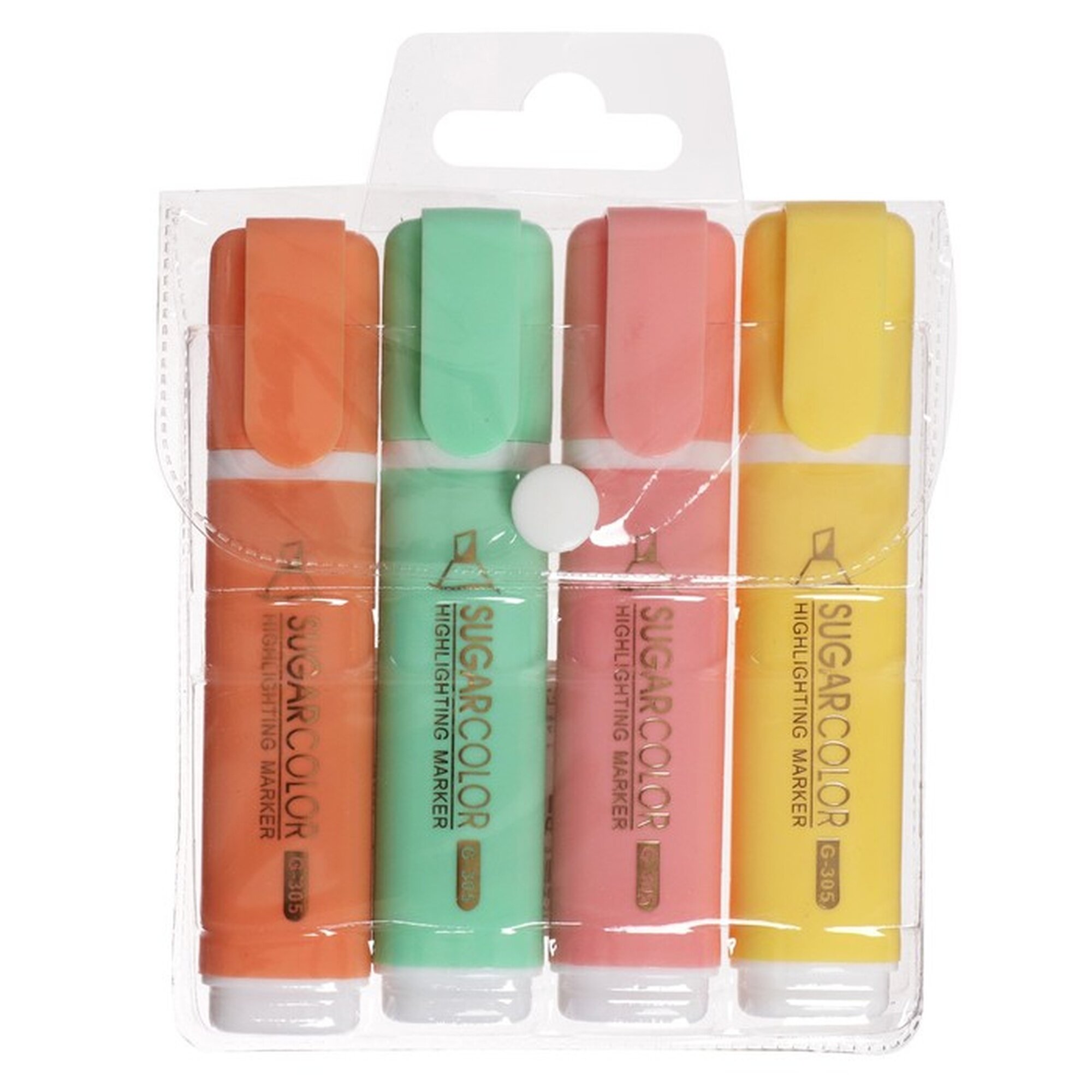 Набор маркеров-текстовыделителей Сима-ленд "Пастель", скошенный наконечник, быстросохнущие, 4 цвета