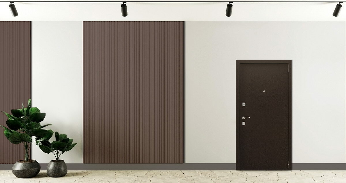 Входная дверь комфорт-класса, металлическая, для квартиры, с установкой