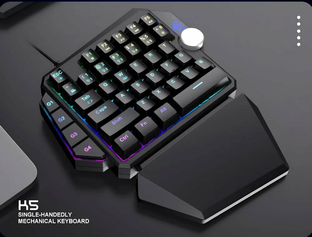 ZIYOULANG Игровая клавиатура проводная К5 RGB, (Jixian Blue), Английская раскладка, черный
