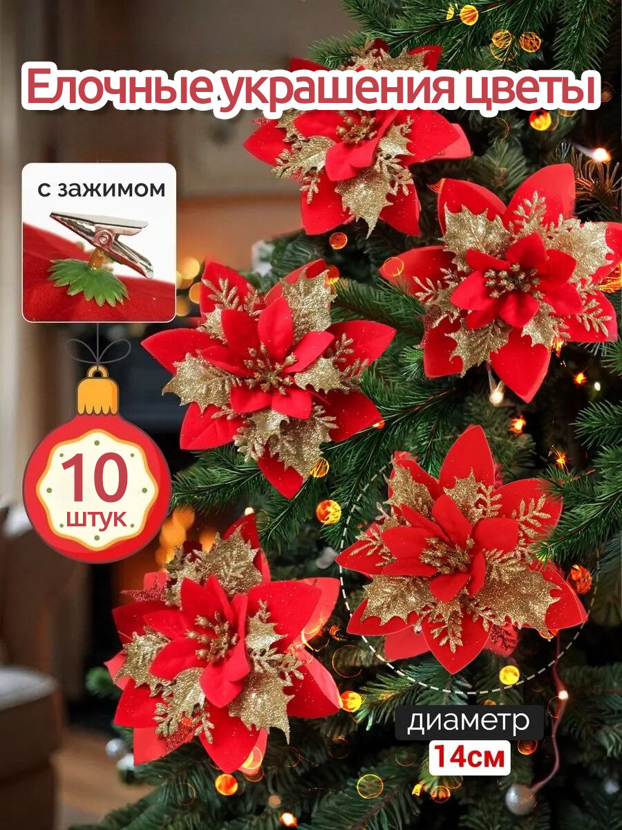 Декоративная елочка, длина 14 см 14 см