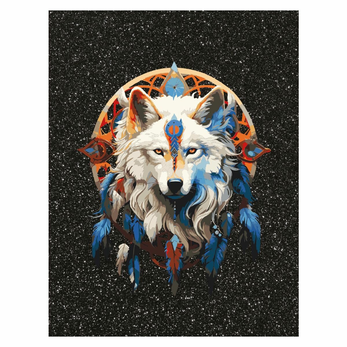 Картина по номерам на холсте с глиттером Три Совы "Ловец снов", 30x40см, краски, кисть (КХг3040_57051), 20шт.