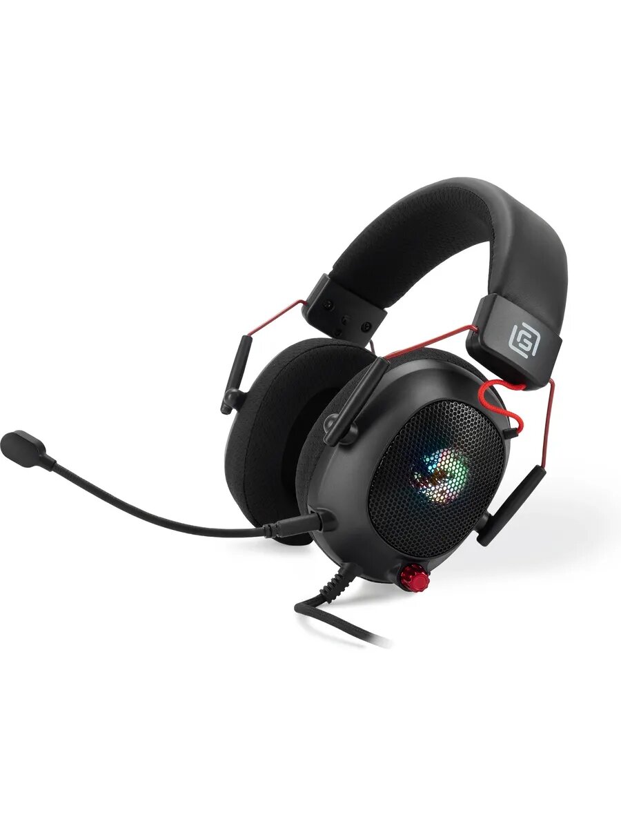 Наушники с микрофоном мониторные HS-L305G черный/красный