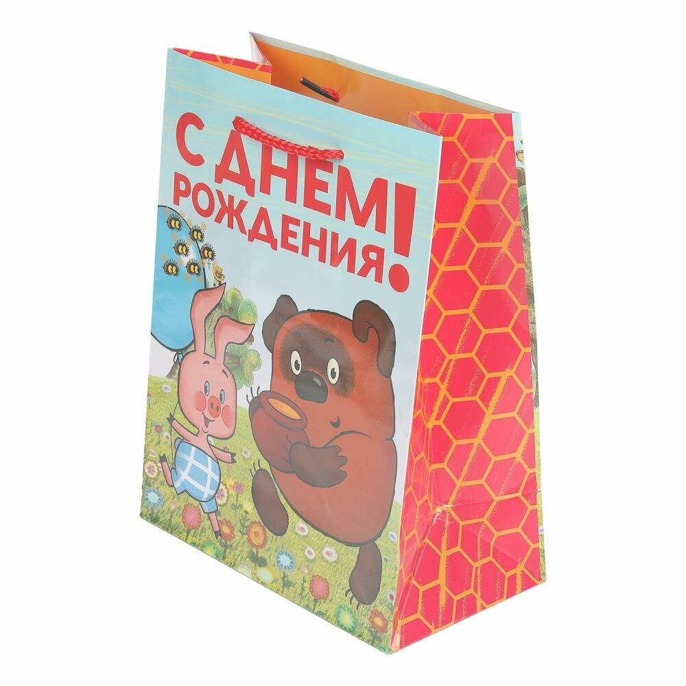 Пакет подарочный глянцевый М "Союзмультфильм. Винни Пух", 140 гр/м Чудо праздник PM-127503-VP