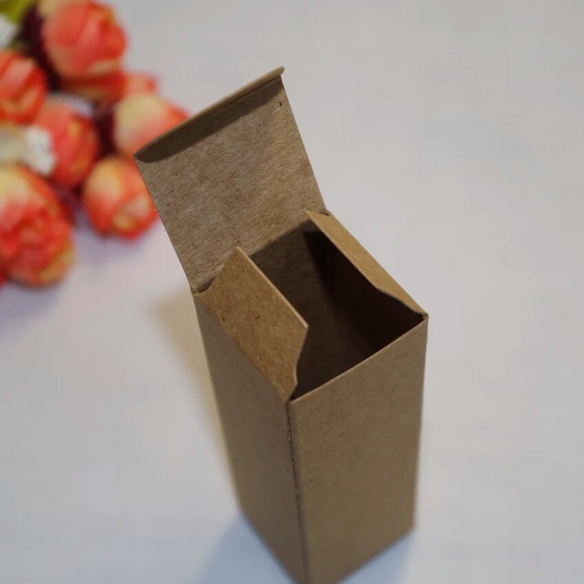 Коробки из крафт-бумаги для духов и косметики daxiyanglianmeng 50 шт, Коричневый, 6x6x10cm -50pcs