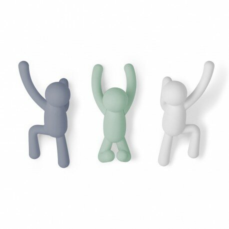 Набор крючков buddy, серый, 3 шт.