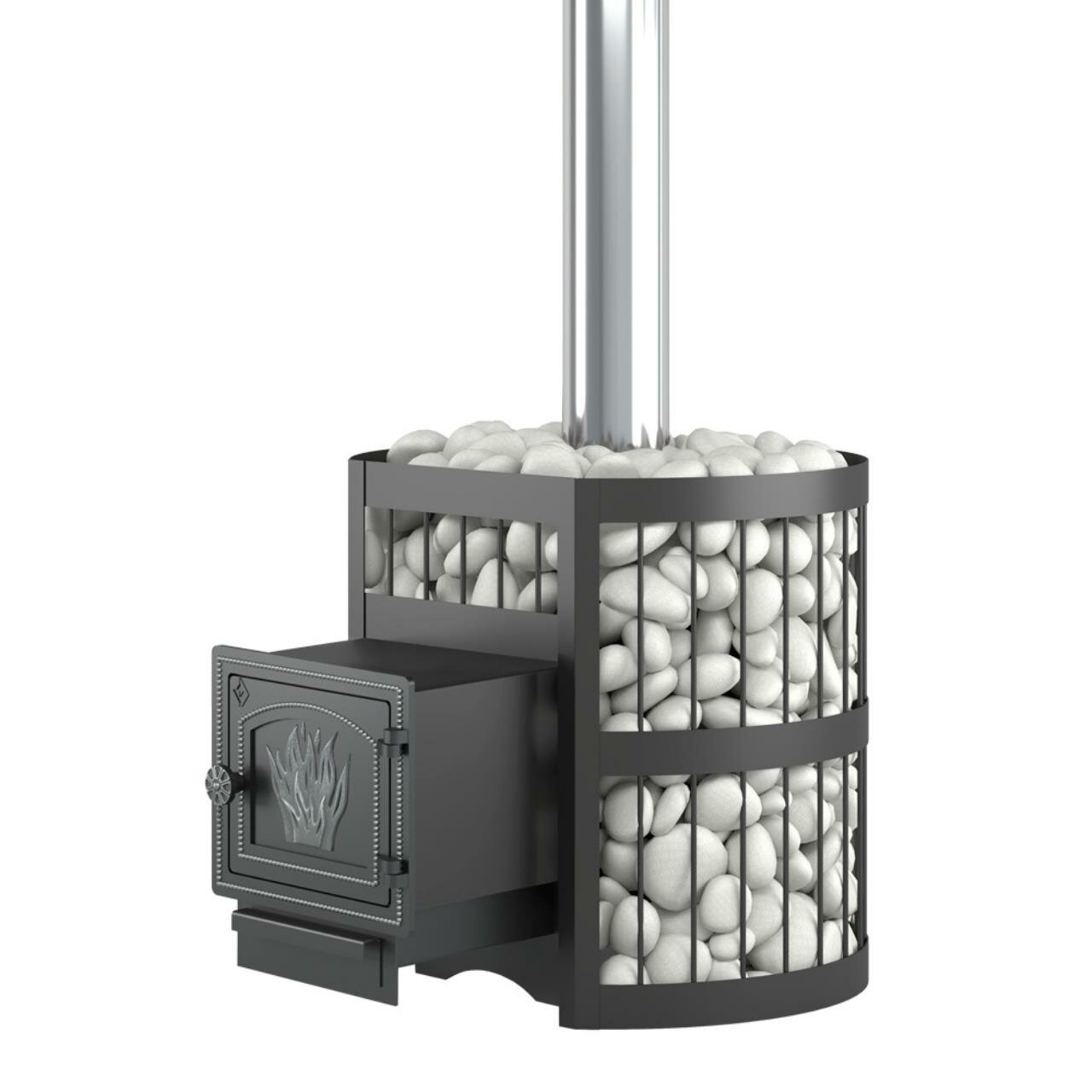 Чугунная печь для бани этна Стандарт 14 (ДТ-3) Диаметр дымохода: 120 мм