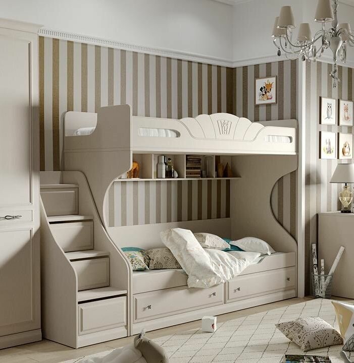 Кровать Волгодонский комбинат древесных плит "Сабрина", с ящиком, ЛДСП, бежевая, 200х80 см