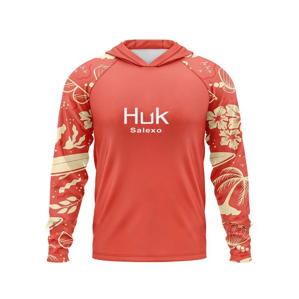 Huk Salexo Мужская футболка для рыбалки с капюшоном, XL, Цвет: 7 jersey