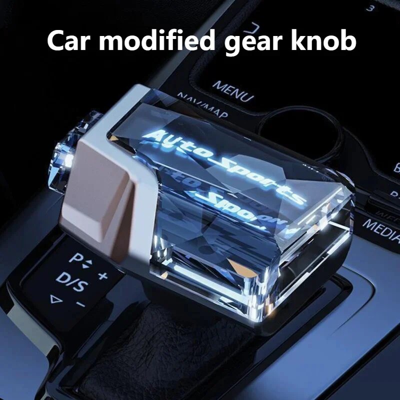 Новая кнопка автоматической коробки передач, головка переключения передач, светодиодная сенсорная подсветка, хрустальный рычаг переключения передач, универсальный