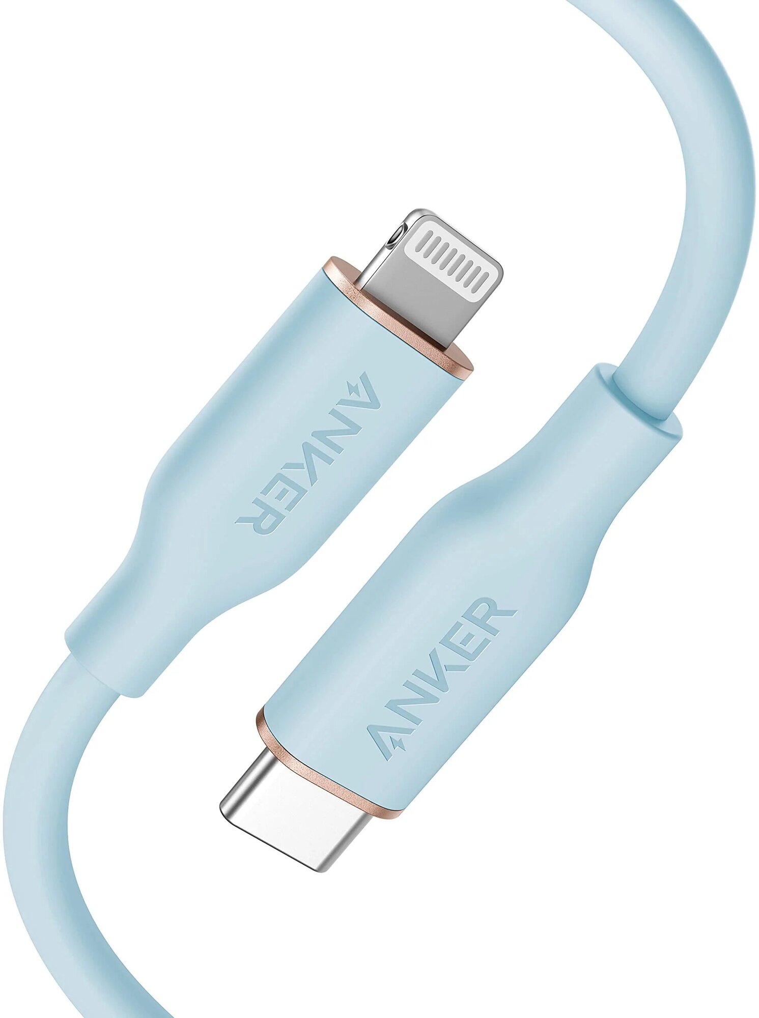 Кабель Anker 641 PowerLine III USB-C to Lightning Cable 0.9m (Flow, Silicone) Blue