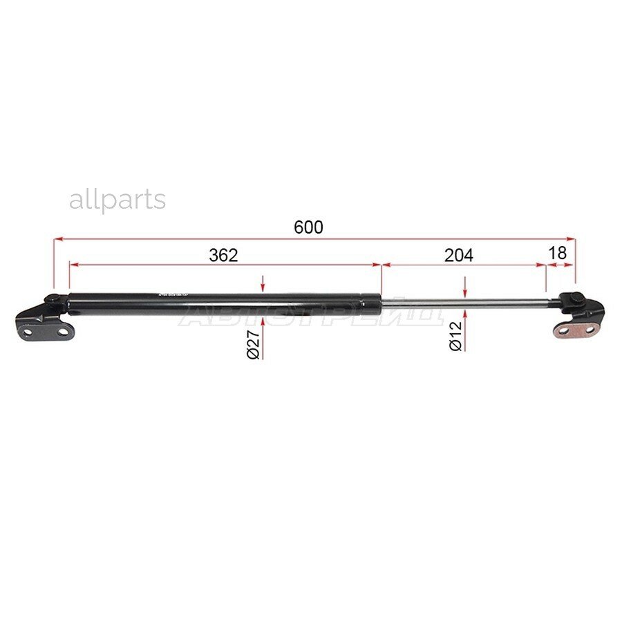 SAT ST-68908-35040 Амортизатор крышки багажника Toyota 4Runner 95-02 / Hilux Surf 95-02 (Слева)