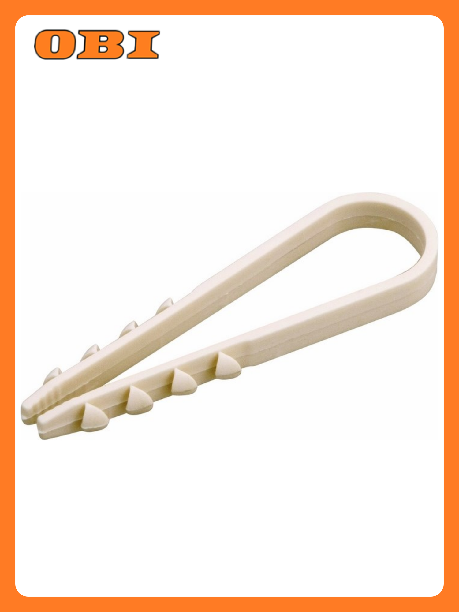 Дюбель-хомут 19-25мм, круглый, белый (100 шт/уп) REXANT