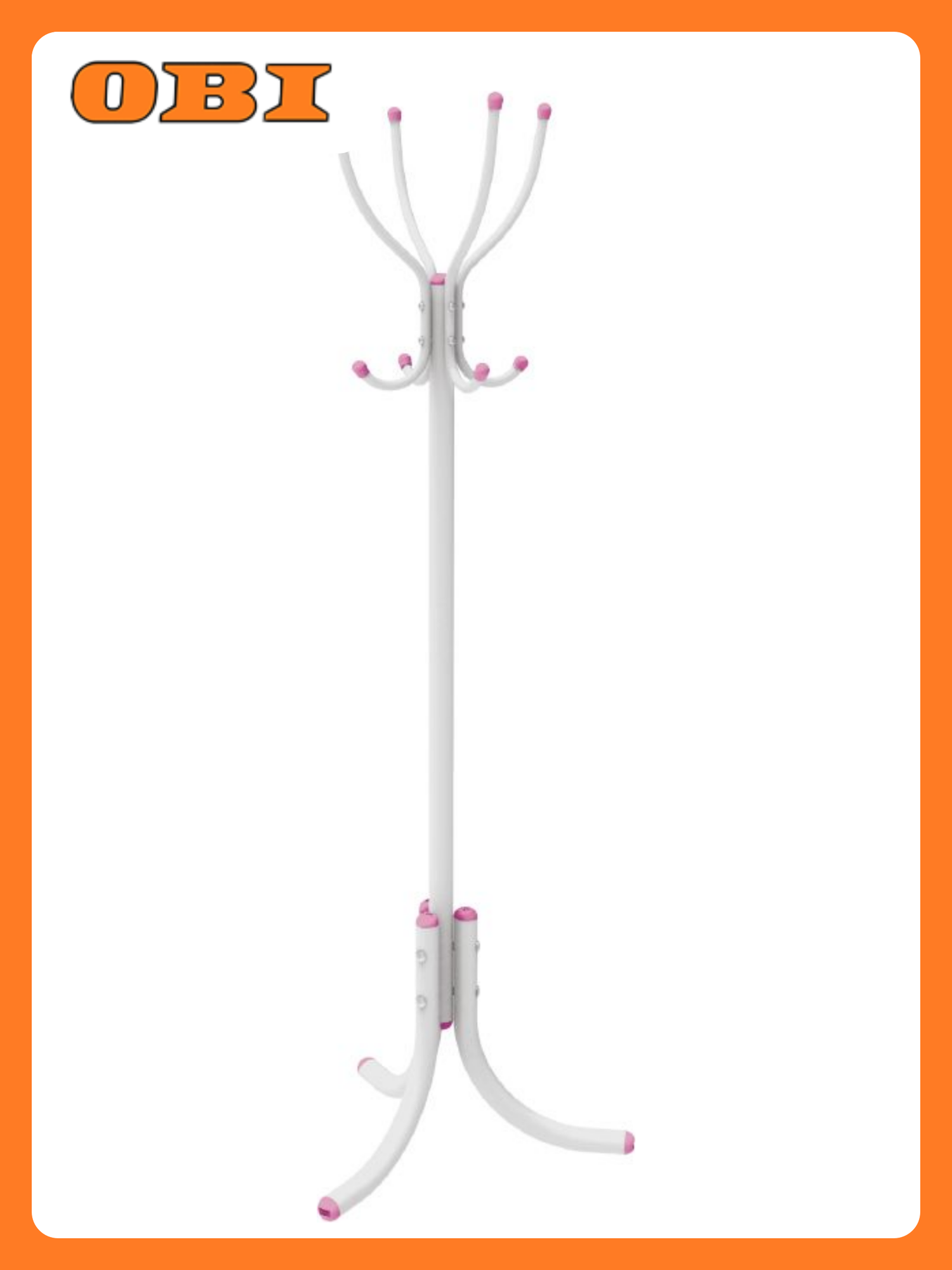 Вешалка Nika ВМ1/P, напольная, для верхней одежды, металл, 4 крючка, 25кг, 43х43х131 см