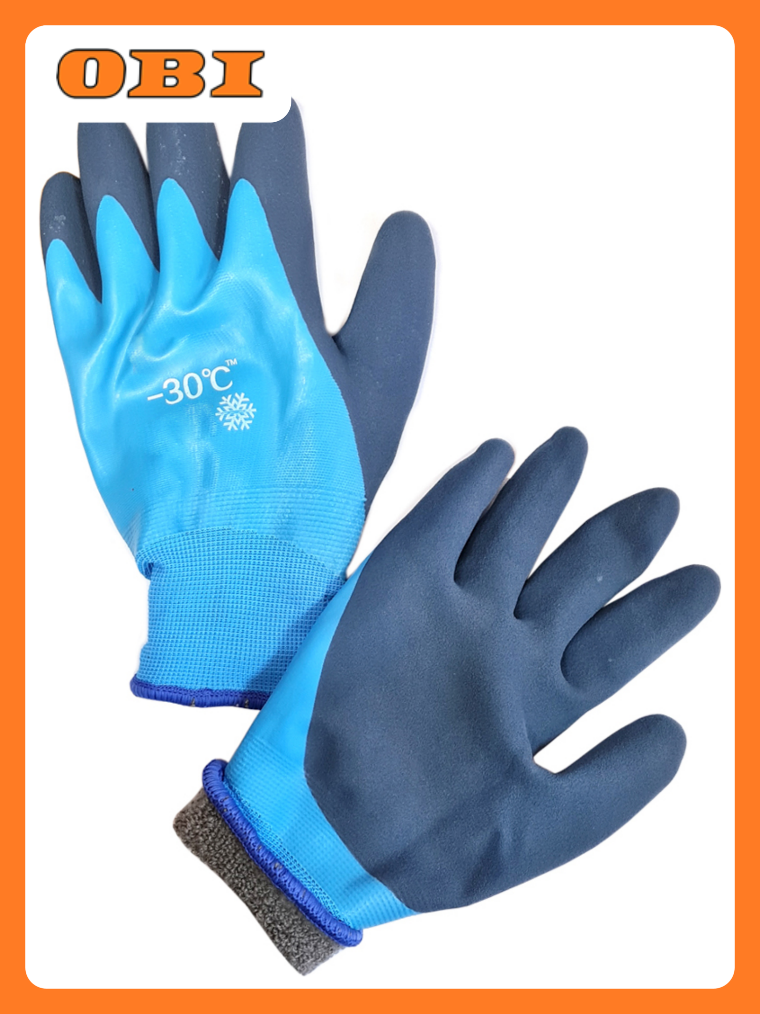 Перчатки Sapphire Морозко-30, утепленные, латекс, синие, 1 пара