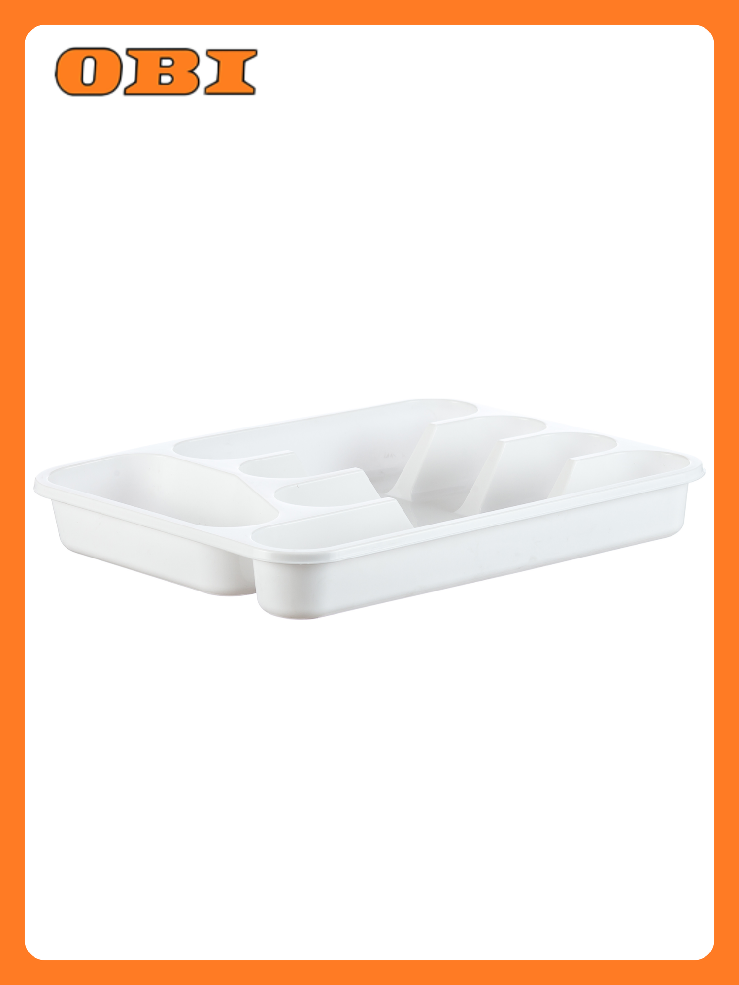 Лоток-вкладыш IDEA (М-Пластика), для столовых приборов, белый, пластик