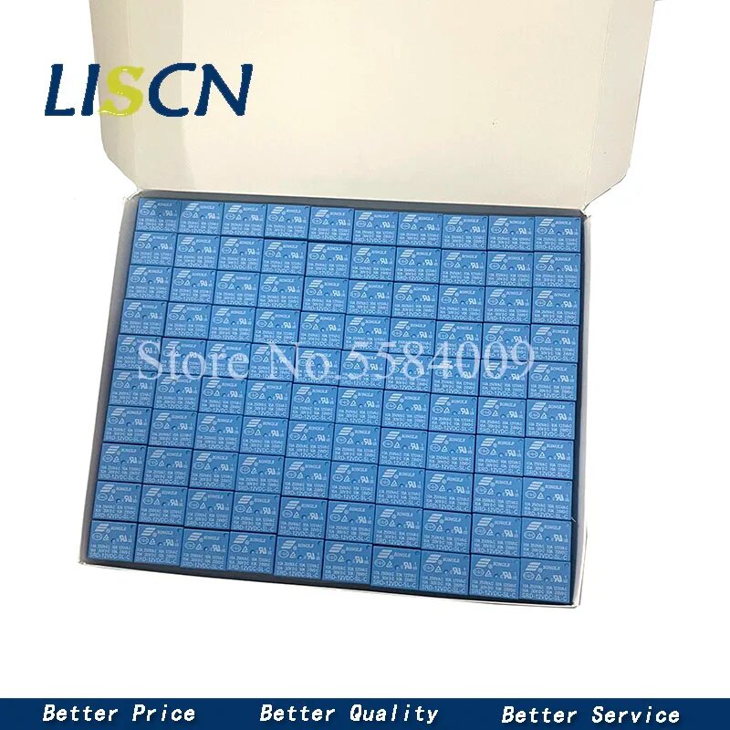 Реле LISCN 100 шт, 3В-48В, 10А, 4/5 контактов SRD-12VDC-SL-C