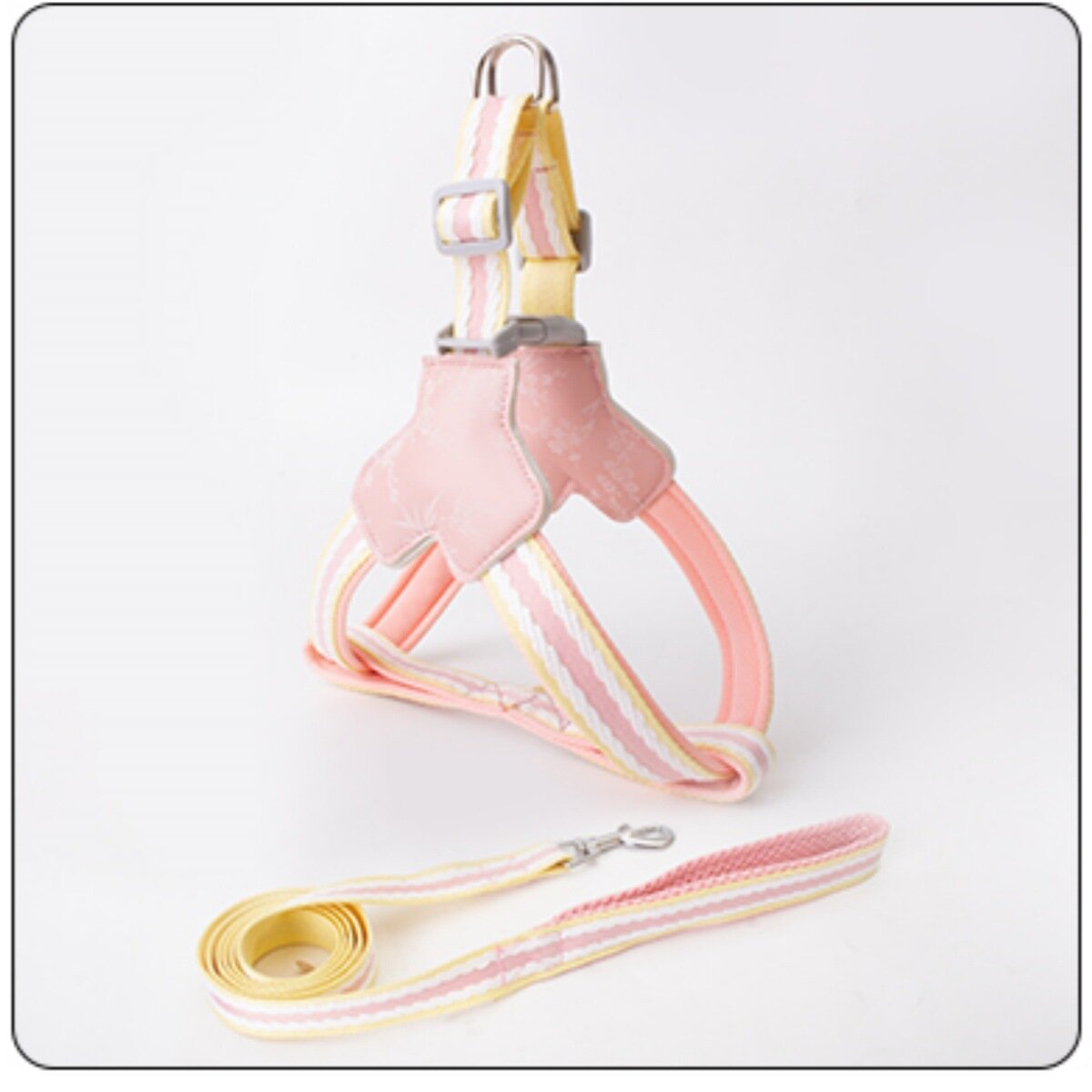 Собачий буксируйте Y-образный нагрудный ремень с домашним животным выгуливайте собачью веревку Розовый_M рекомендуется