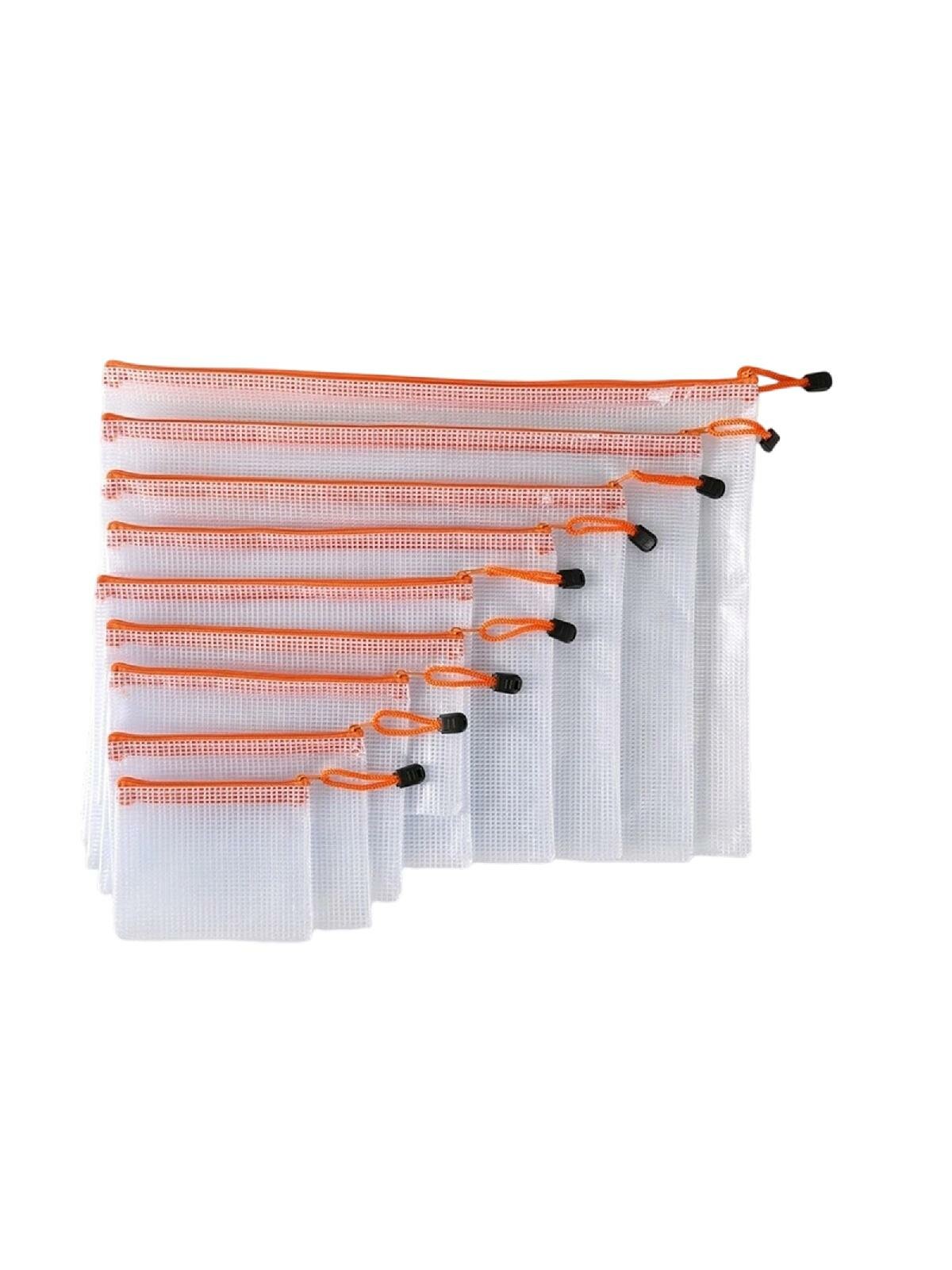 9шт водонепроницаемых пакетов для документов из ПВХ, чехлов-органайзеров для файлов на молнии для школы