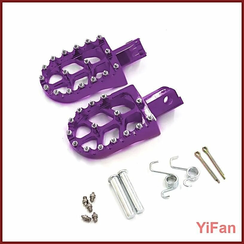 Подножки водителя (пеги) алюминиевые на питбайк кросс эндуро KAYO CRF TTR125 BSE APOLLO MX Ataki BSE