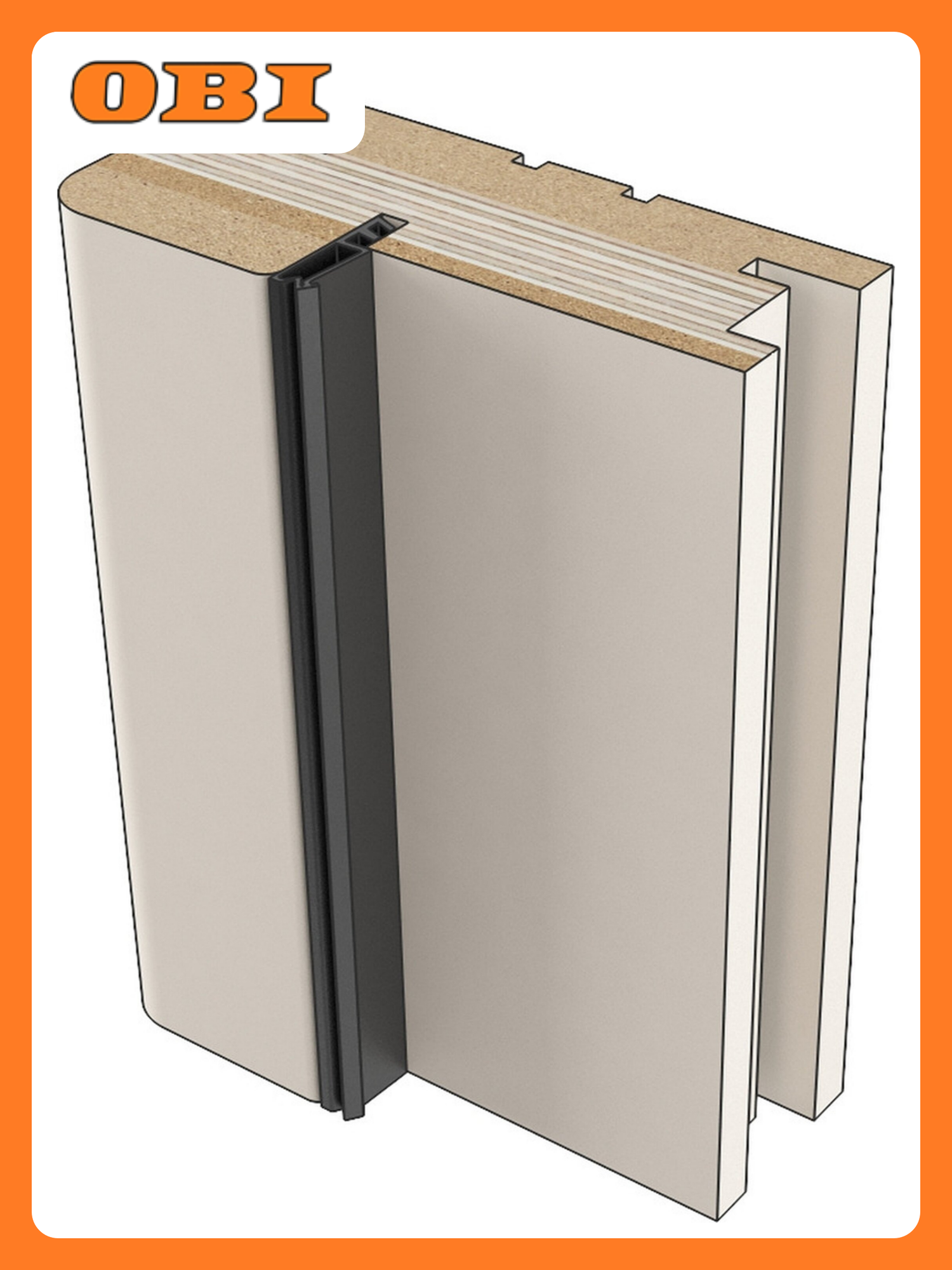 Дверная коробка Loyard "Париж стандарт", МДФ, бежевая, 32x2070x70 мм, 2,5 шт.