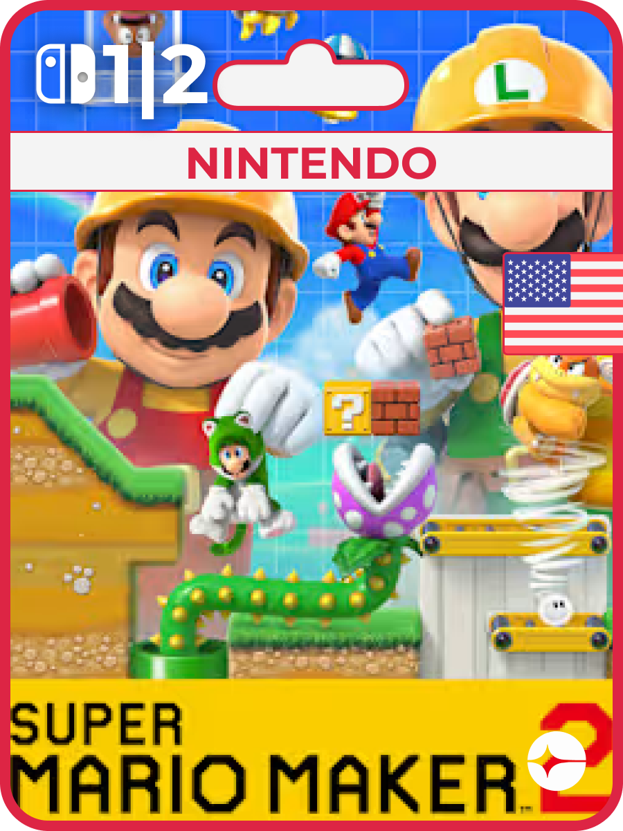 Super Mario Maker 2 Nintendo Switch 1/2 [Цифровая версия, США]