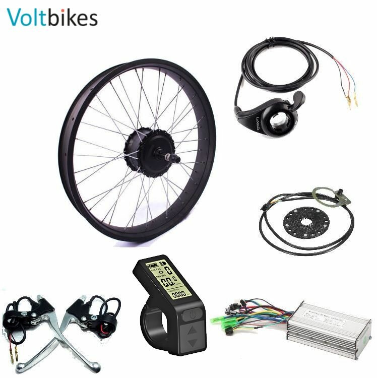 Мотор-колесо для фэтбайка заднее редукторное, 26" 750Вт, KT LCD 4, 190мм, набор (KT-DDK)