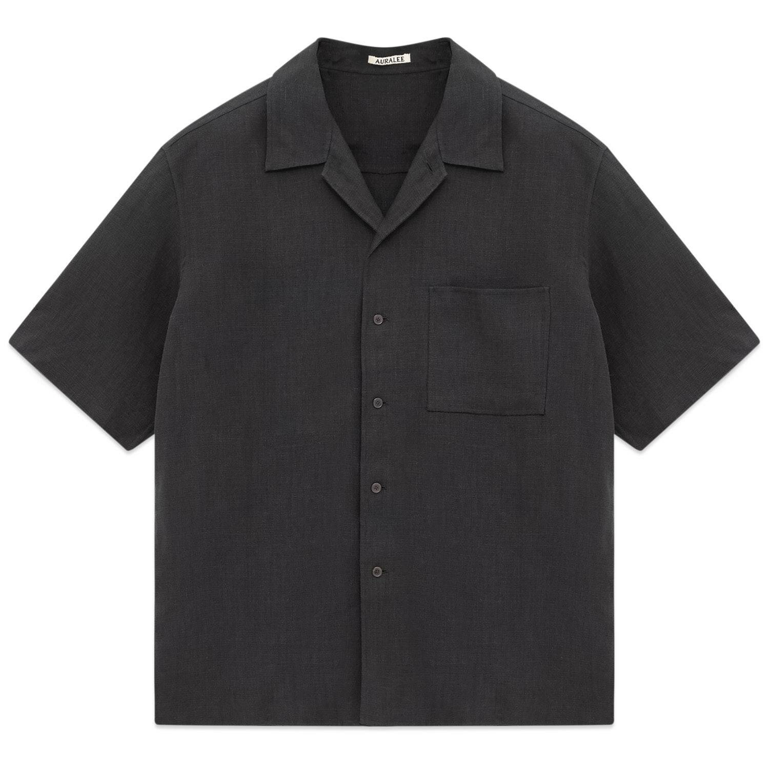 Рубашка РУБАШКА AURALEE DOUBLE CLOTH LINEN HAND SEWN HALF SLEEVED SHIRT
