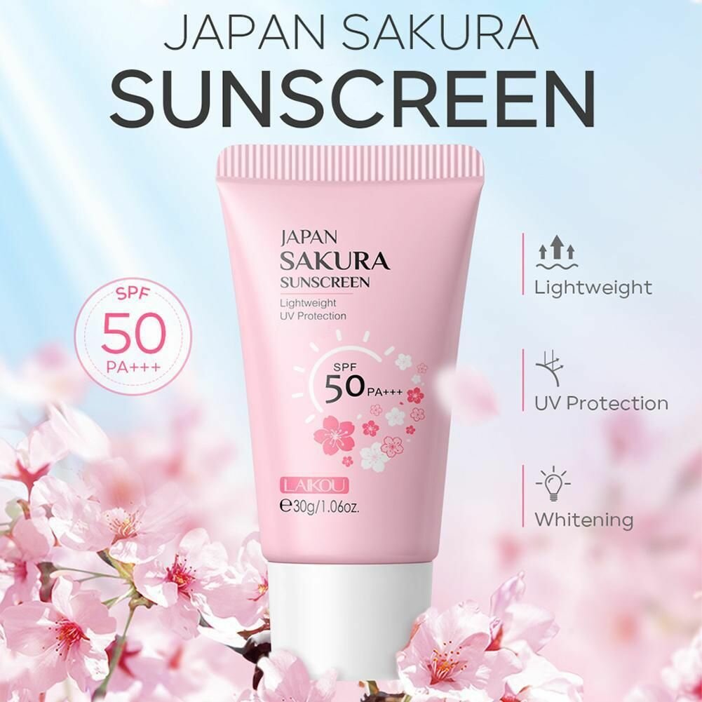 Солнцезащитный крем LAIKOU с ароматом вишневого цвета, защита от солнца SPF 50+