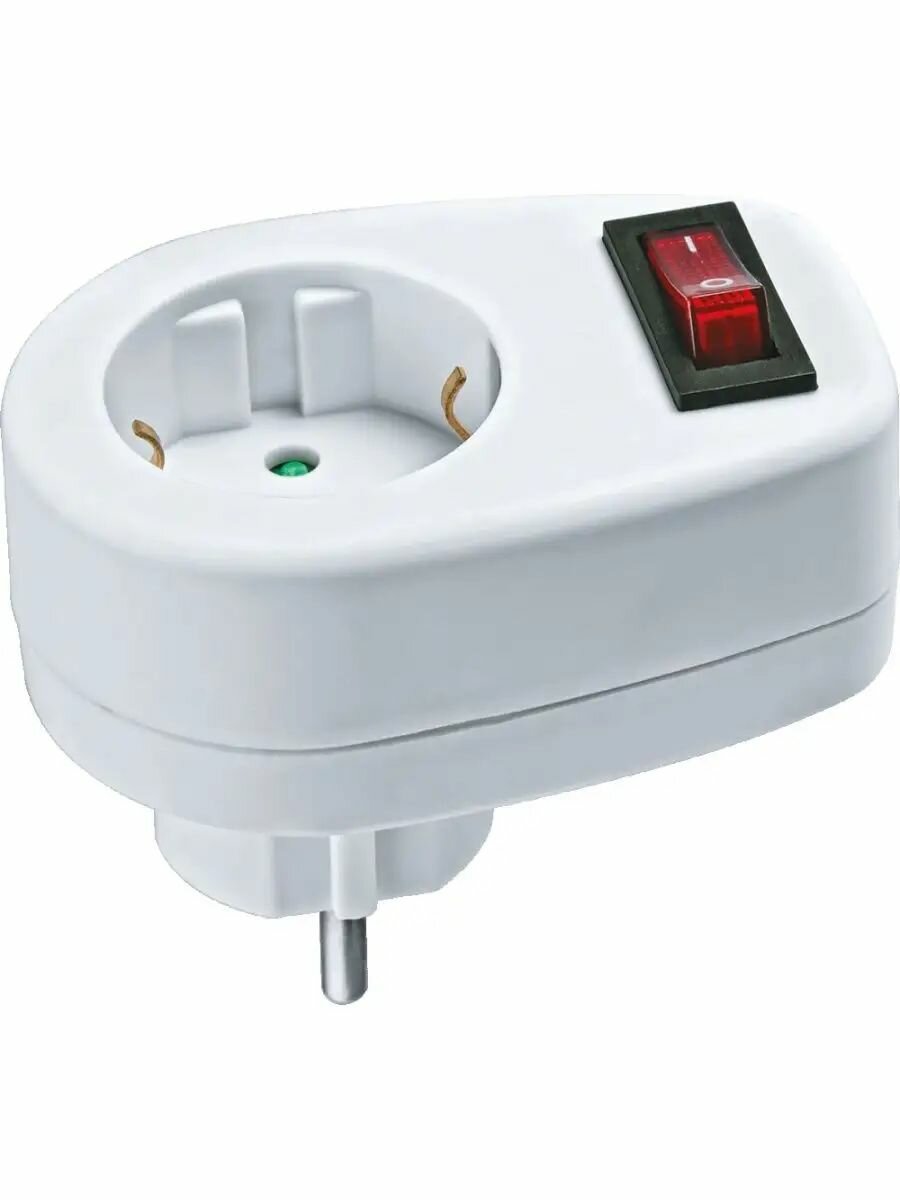 Переходник с заземлением и выключателем