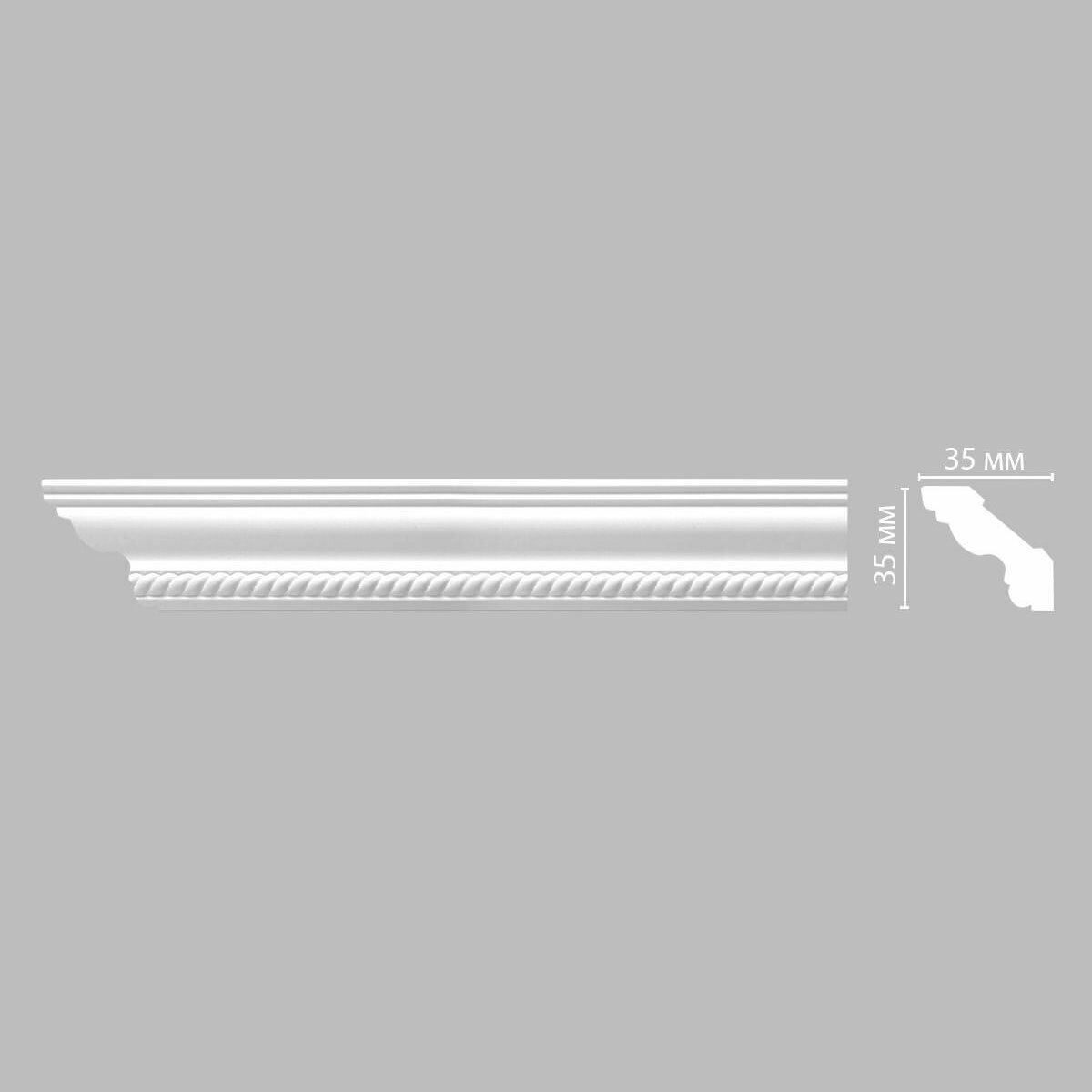Плинтус потолочный гибкий с рисунком DECOMASTER 95637F (35*35*2400мм)