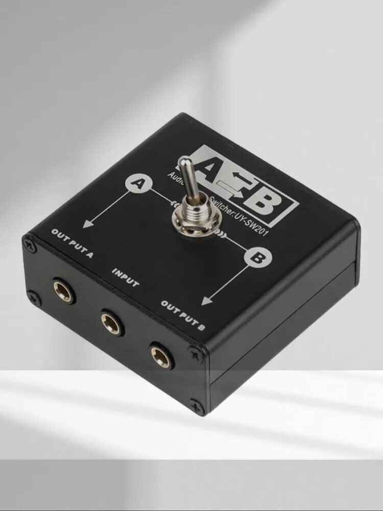 Переключатель звука 3,5 мм, входы на один выход, металлический корпус