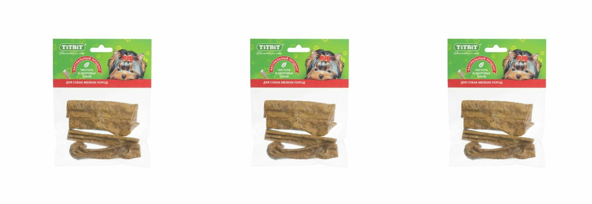 Titbit Лакомство для собак, Вымя говяжье, 3 шт