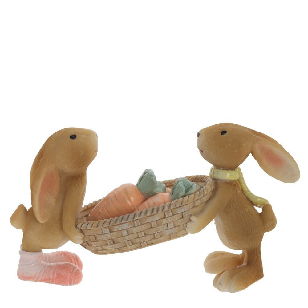 Фигурка декоративная "Зайцы", L13 W5 H7 см 795644 "Зайцы", L13 W5 H7 см 795644 REMECO