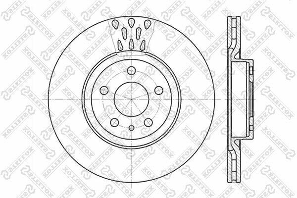 Диск тормозной передний для Alfa Romeo 156/164 2.0-3.2 97 60209925VSX STELLOX
