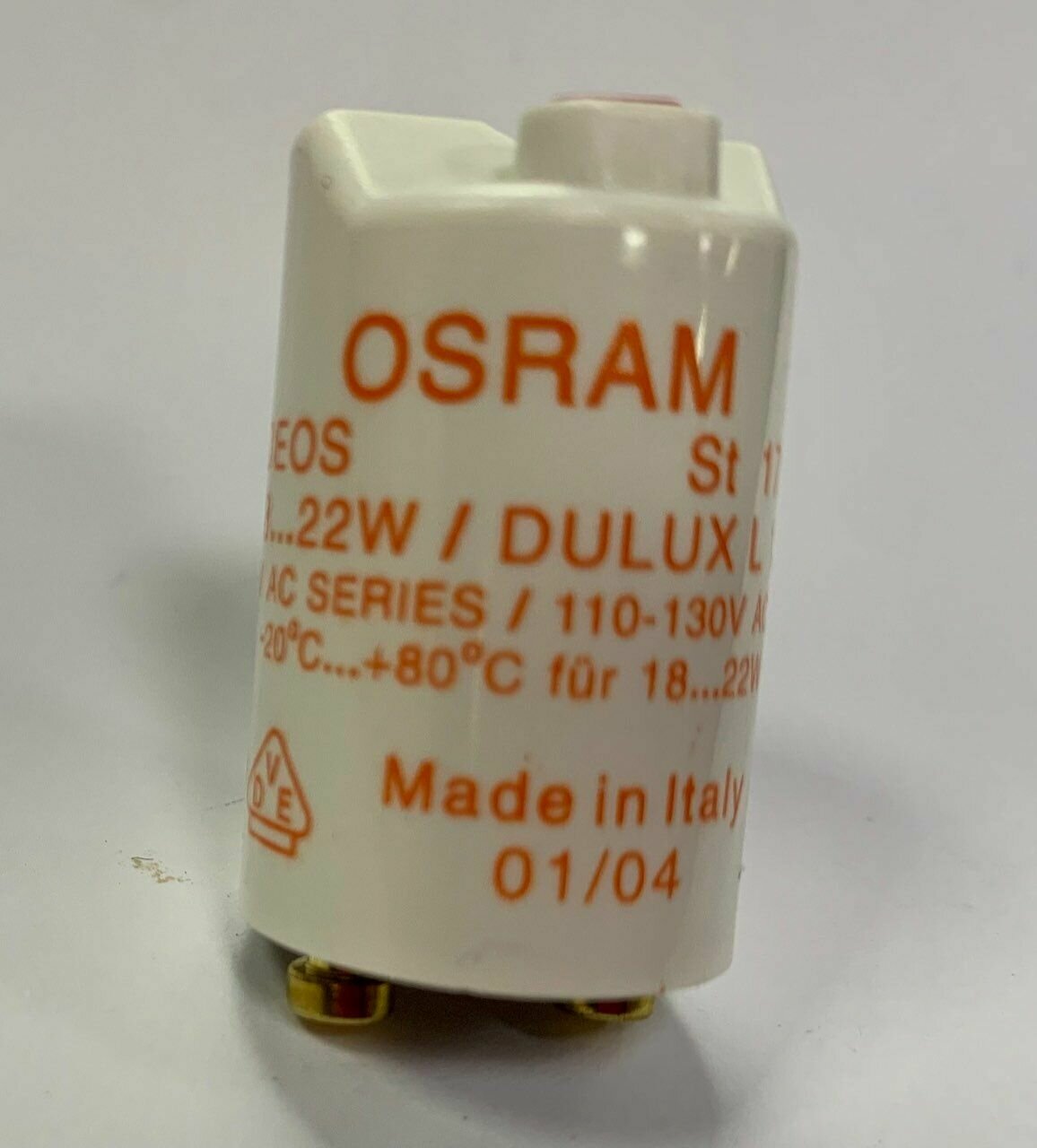 Стартер-предохранитель ST172 DEOS 18-22W медный контакт OSRAM (уп. 4шт)