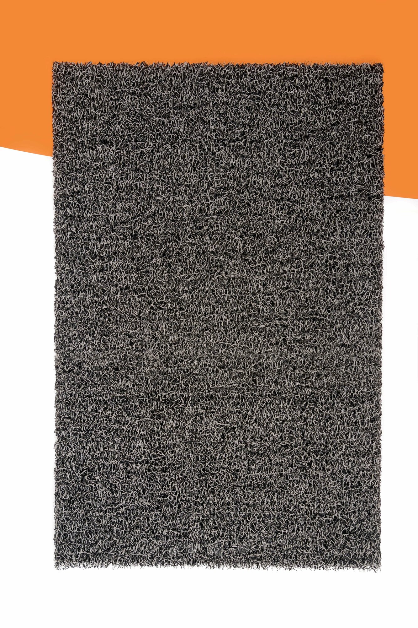 Коврик придверный грязезащитный "Спагетти" 80х150 см. Цвет серо-черный