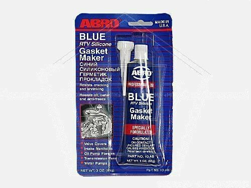 Герметик-прокладка abro синий многоцелевой blue rtv silicone (85 г) (10-ab)