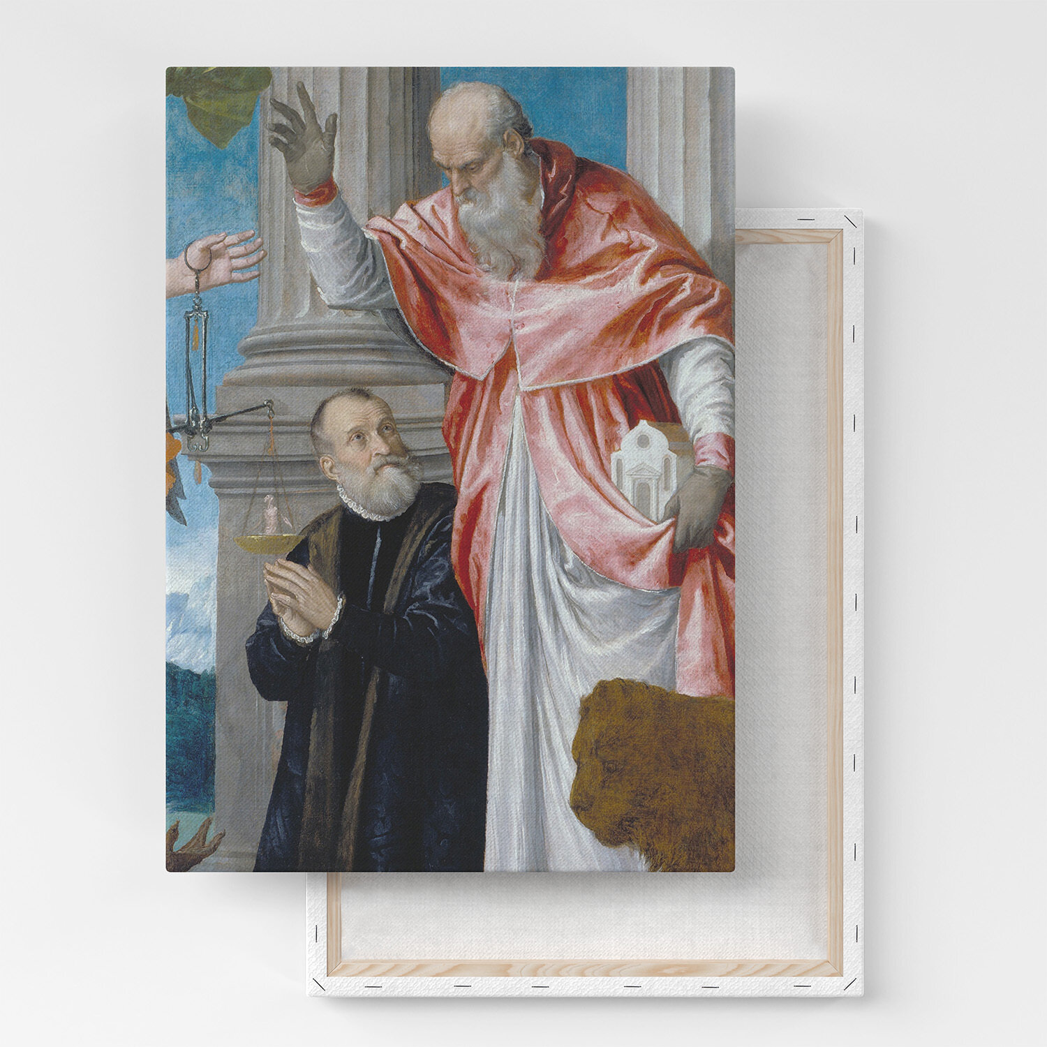 Картина на холсте, репродукция / Паоло Веронезе - St Jerome and a Donor / Размер 60 x 80 см