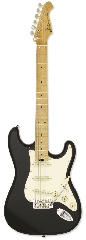 ARIA STG-57 BK - электрогитара, 22 лада, корпус: ольха, гриф: клён, на болтах, накладка грифа: клён, звукосниматели: Single Coil Alnico V x3. Регуляторы: громкость, х2 тон, цвет: BK (Black)