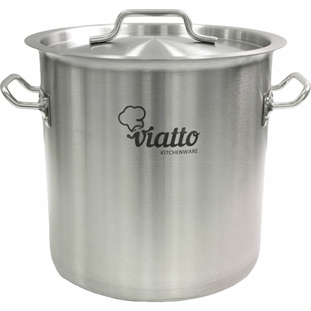 Кастрюля, Viatto, Viatto Commercial нержавеющая сталь с тройным дном 300x220 мм объем 15 л с двумя ручками