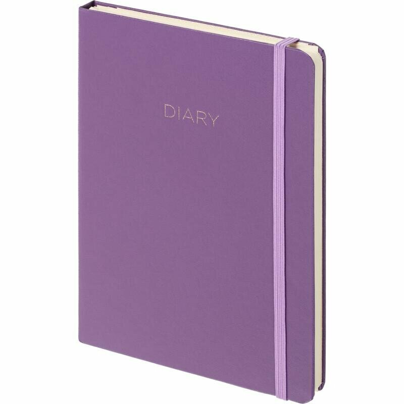 Ежедневник недатированный Attache Diary искусственная кожа А5 136 листов сиреневый 140x200 мм, 1568278