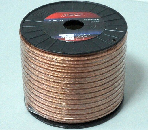 Кабель колоночный автомобильный ARIA 10ga (6 кв. мм) омеднённый алюминий (бухта 50 м)