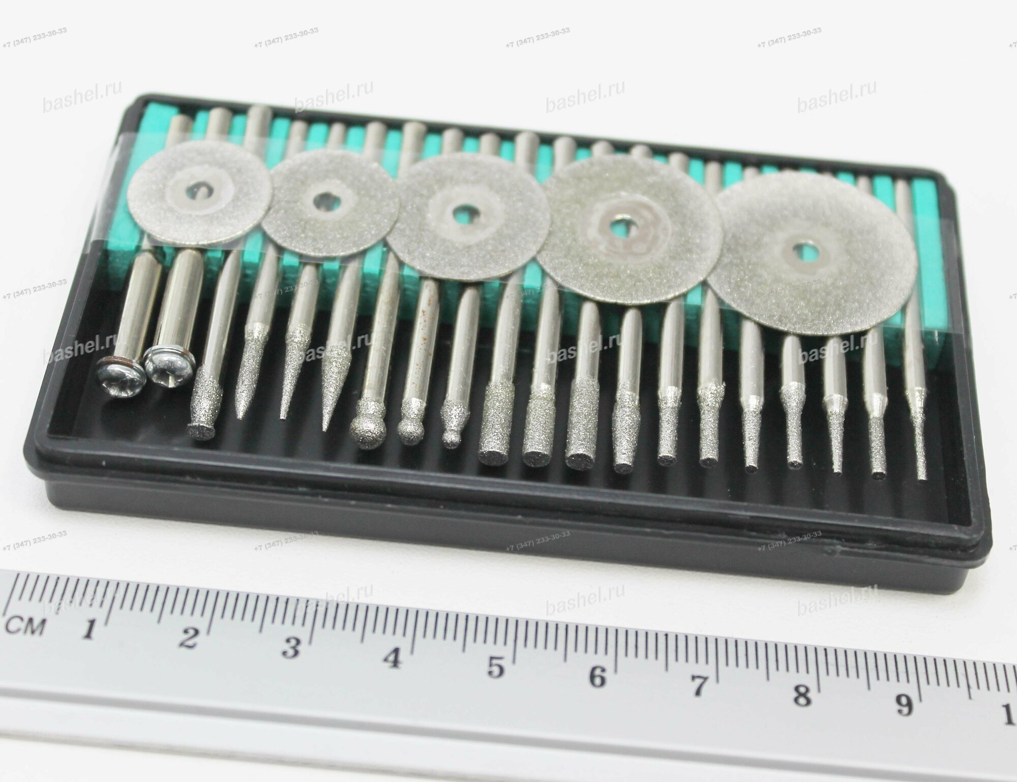 Шарошки и круги отрезные с алмазным напылением 25 шт. FIT 36487, FIT